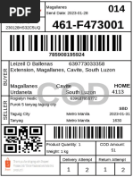 Sample JNT Waybill | PDF