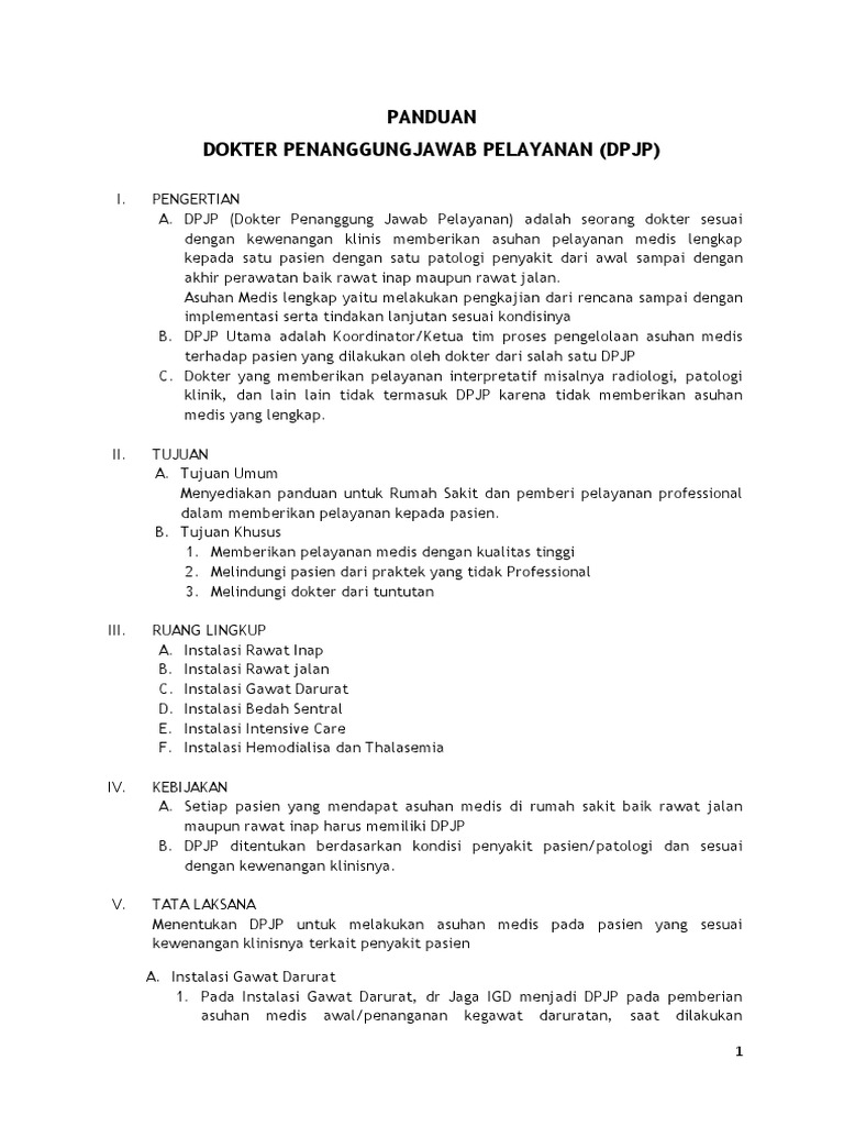 Panduan DPJP | PDF