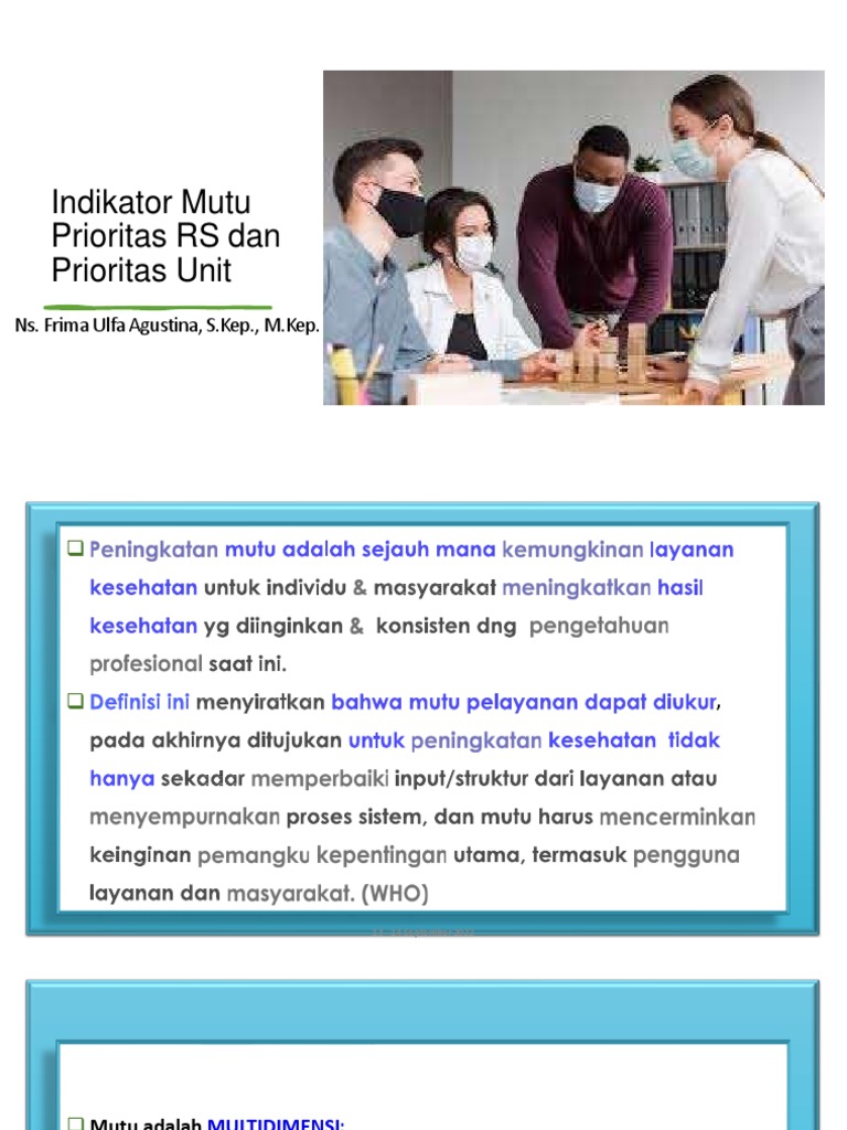 Materi Pemilihan Indikator Mutu Prioritas Rs Dan Unit | PDF | Bisnis