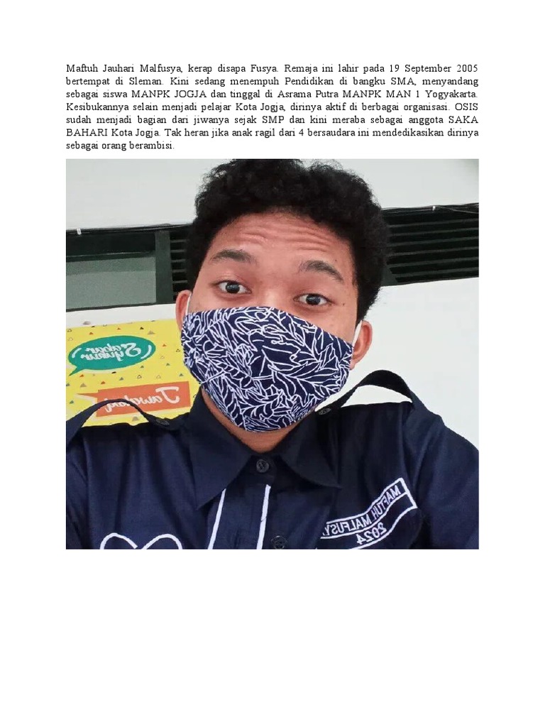 BIODATA Maftuh Jauhari M Puisi | PDF