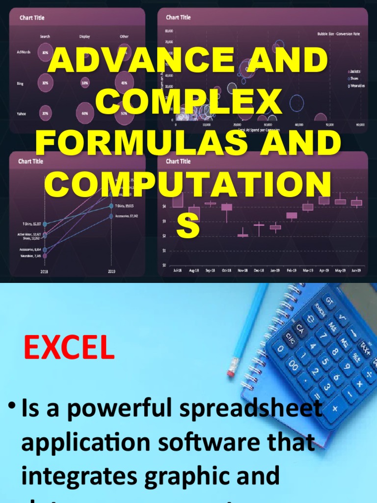 Advance and Complex Formulas and Computations Topic | PDF | Formula | Multiplication