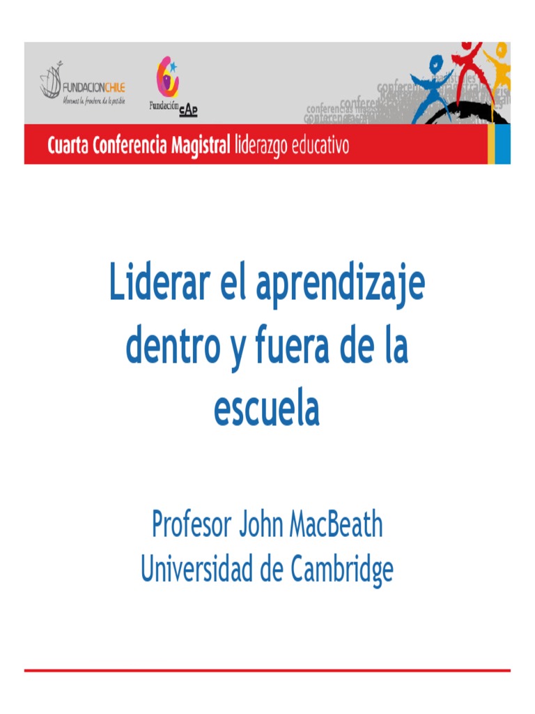 MacBeath Oct11 Espanol | PDF | Liderazgo | Aprendizaje