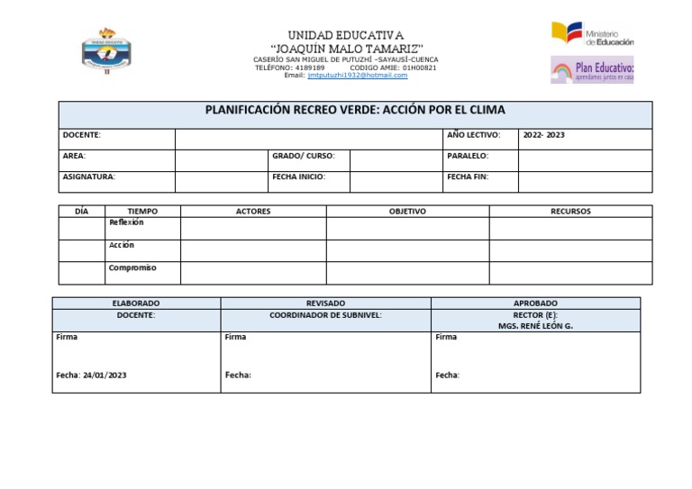 Formato Recreo Verde | PDF