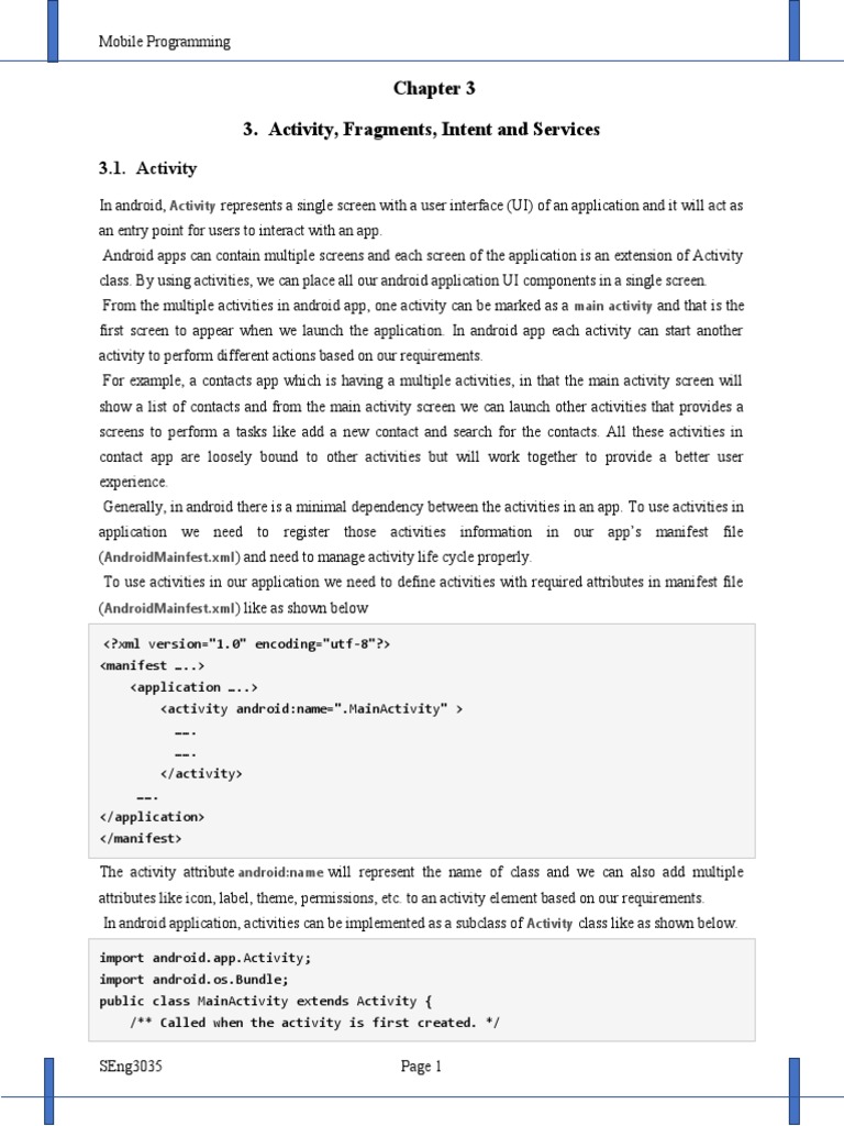 MOB3035 | PDF | Mobile App | Android (Operating System)
