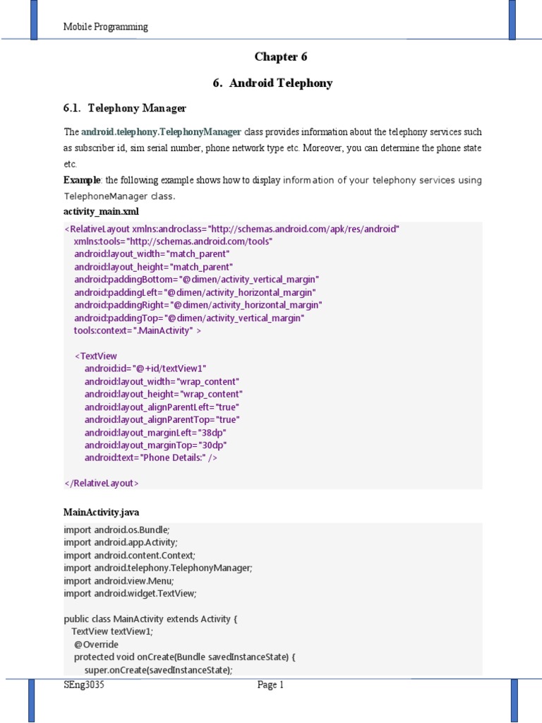Chapter 6-MP | Download Free PDF | Android (Operating System) | Application Software