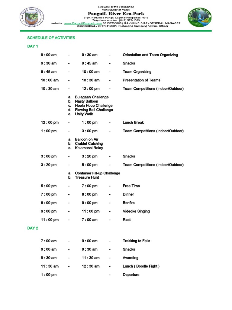 Proposed Team Building | PDF | Lunch | Southeast Asian Cuisine