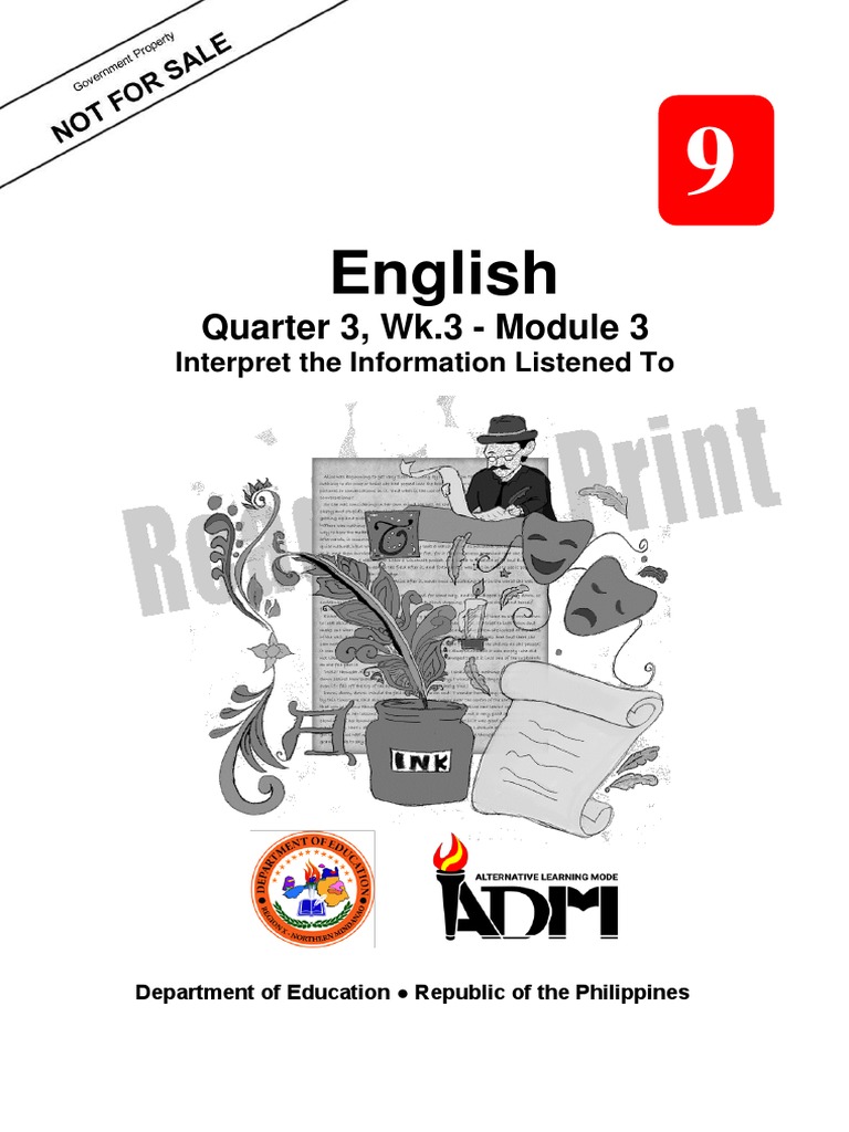 Eng9 Q3 M3 W3 Interpret The Information Listened To V5 | PDF | Learning | Graphics