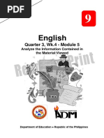 Grade9 Module 2.2b Analyzing Literature To Understand Unchanging Values | PDF | Learning ...