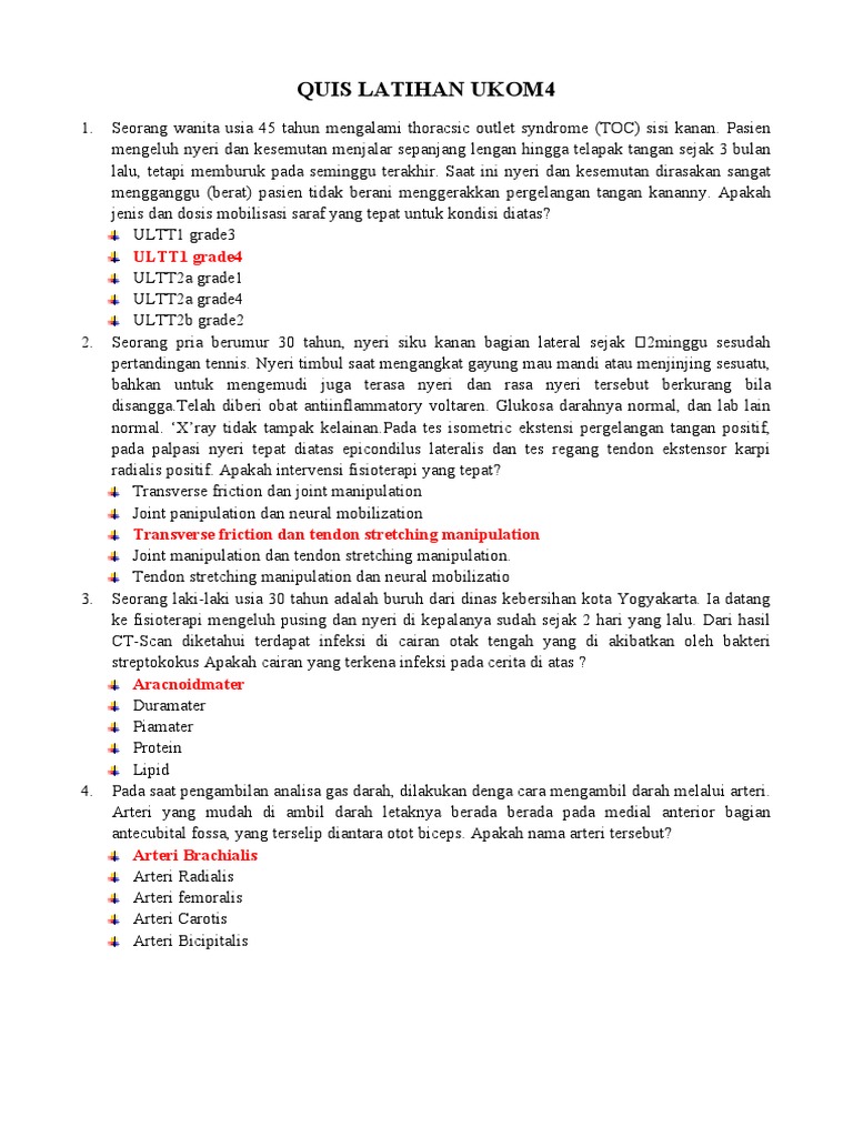 Quis Latihan Ukom 4 | PDF