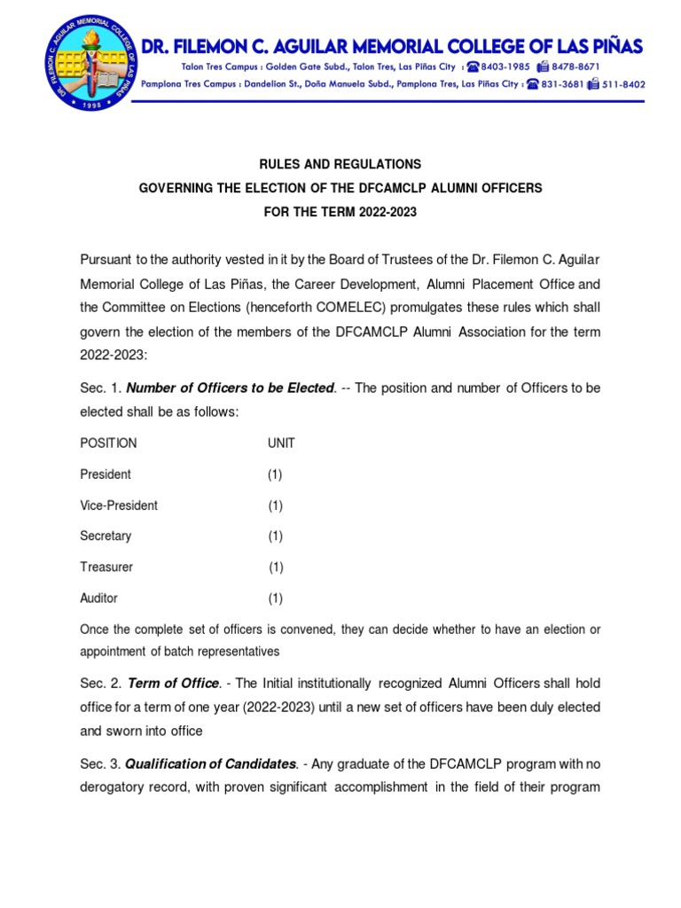 Revised Alumni Election Guidelines | PDF | Voting | Commission On Elections (Philippines)