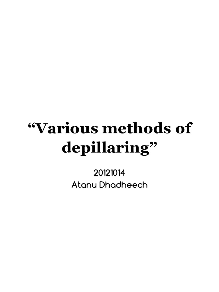 Methods of Depillaring in Mining | PDF | Coal Mining | Mining