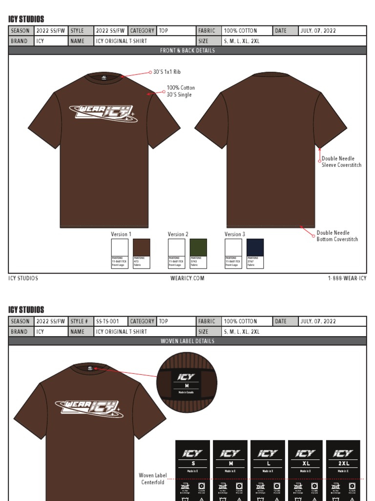 T Shirt Tech Pack | PDF | T Shirt | Clothing