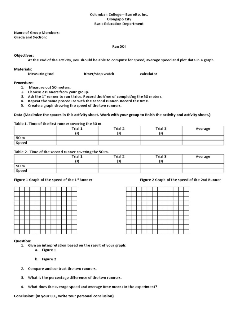 Speed Activity | PDF | Teaching Methods & Materials
