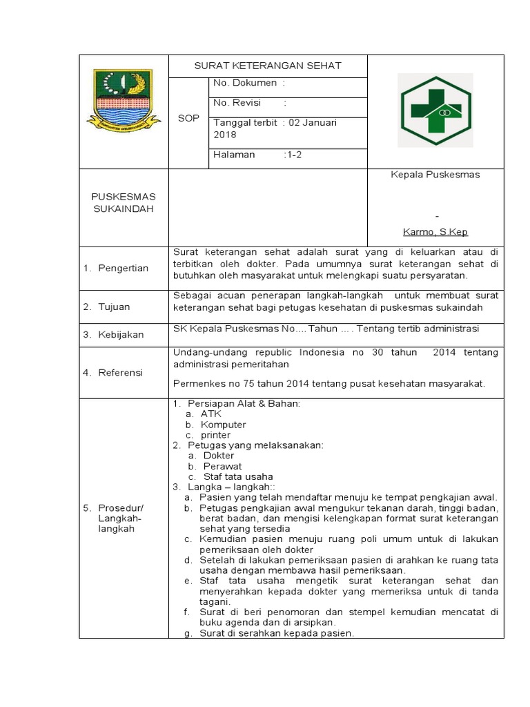 Sop Surat Keterangan Sehat | PDF | Pengembangan Diri | Sains & Matematika