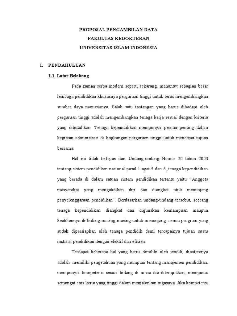 Proposal Pengambilan Data | PDF Proposal Pengambilan Data | PDF