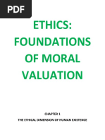 Chapter 1-The Ethical Dimension of Human Existence | PDF | Morality | Relativism