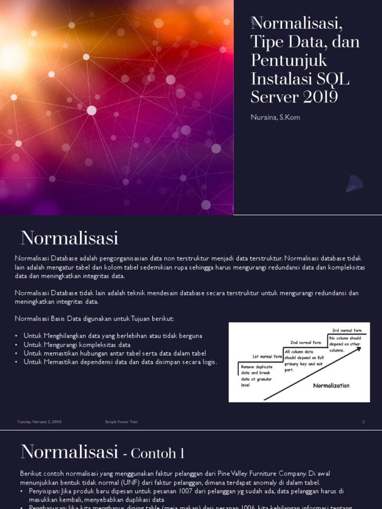 Normalisasi, Tipe Data, Dan Instalasi SQL Server 2019 | PDF Normalisasi, Tipe Data, Dan Instalasi SQL Server 2019 | PDF