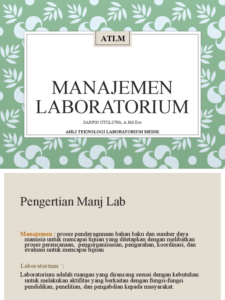 Manajemen Laboratorium: Definisi dan Fungsi | PDF | Bisnis