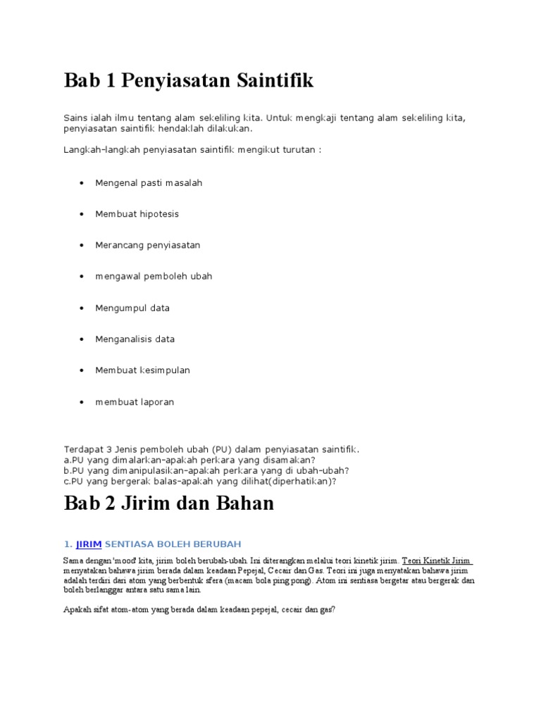 Sains Form 4 | PDF