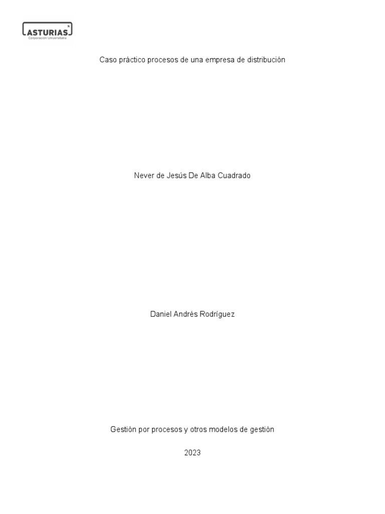 Caso Práctico Unidad 1 HSEQ 1 | PDF | Logística | Calidad (comercial)