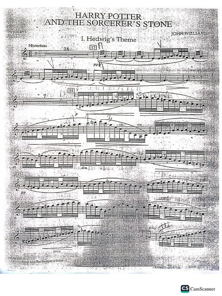 Harry Potter Violin Excerpt PDF | PDF