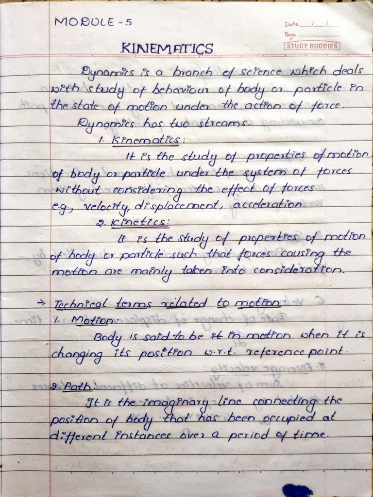 Kinematics Module 5 | PDF | Kinematics | Classical Mechanics