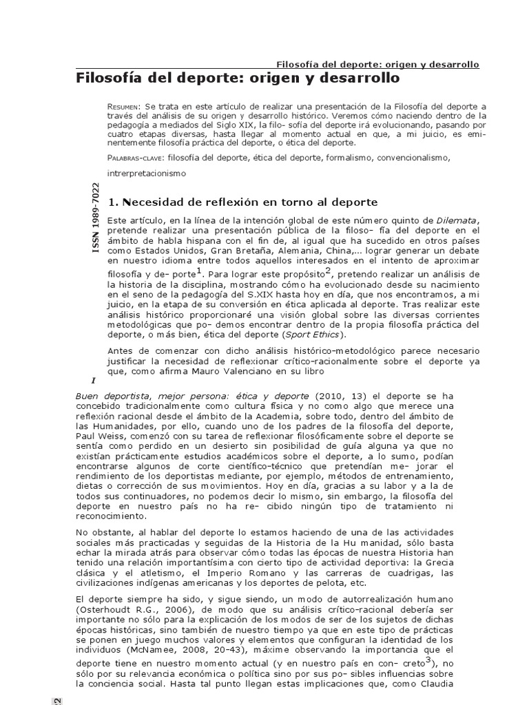 Filosofia Del Deporte | PDF | marxismo | Deportes