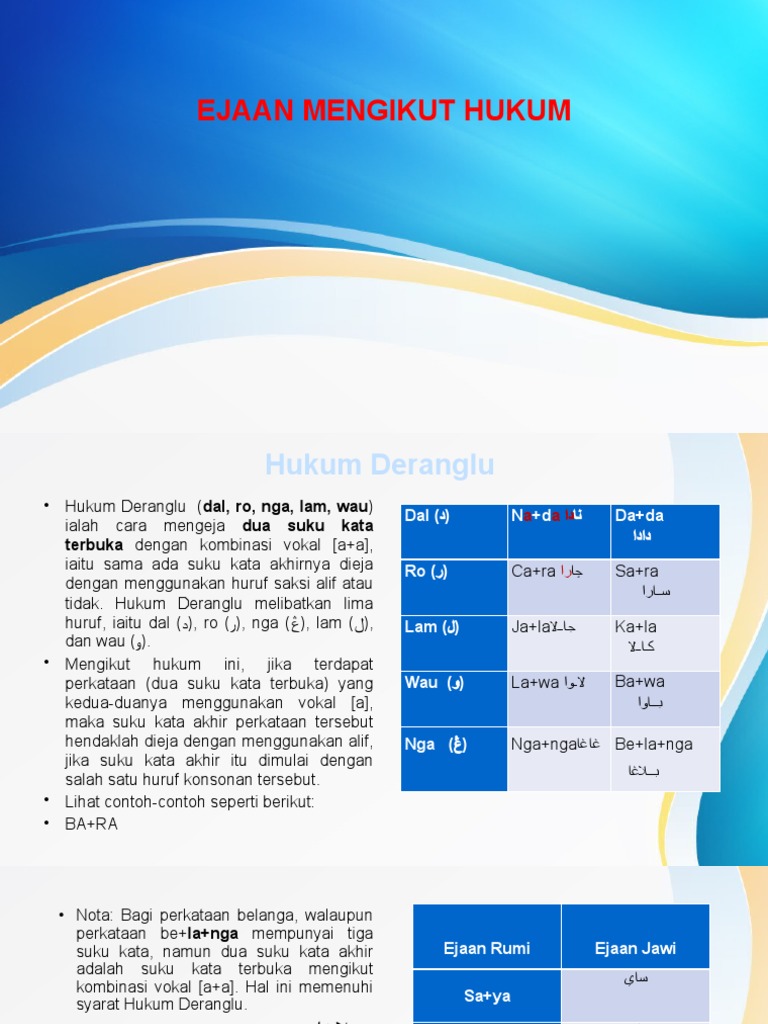 5 Ejaan Mengikut Hukum Minggu 5 | PDF