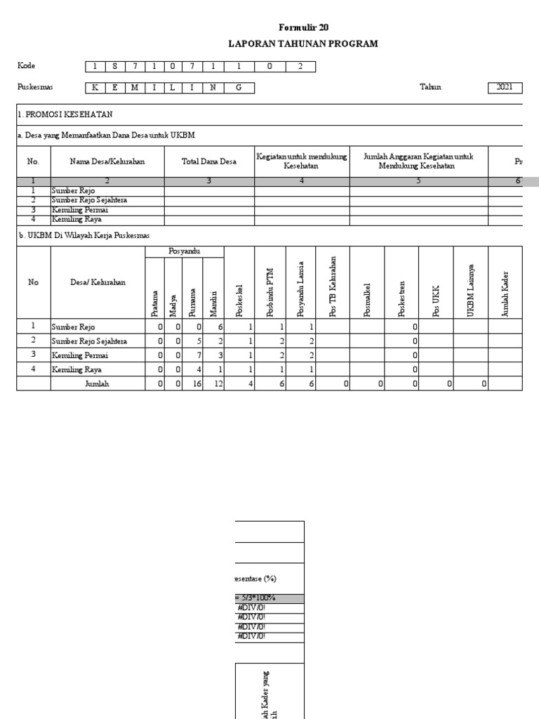 Blanko Laporan PISPK 2021 | PDF