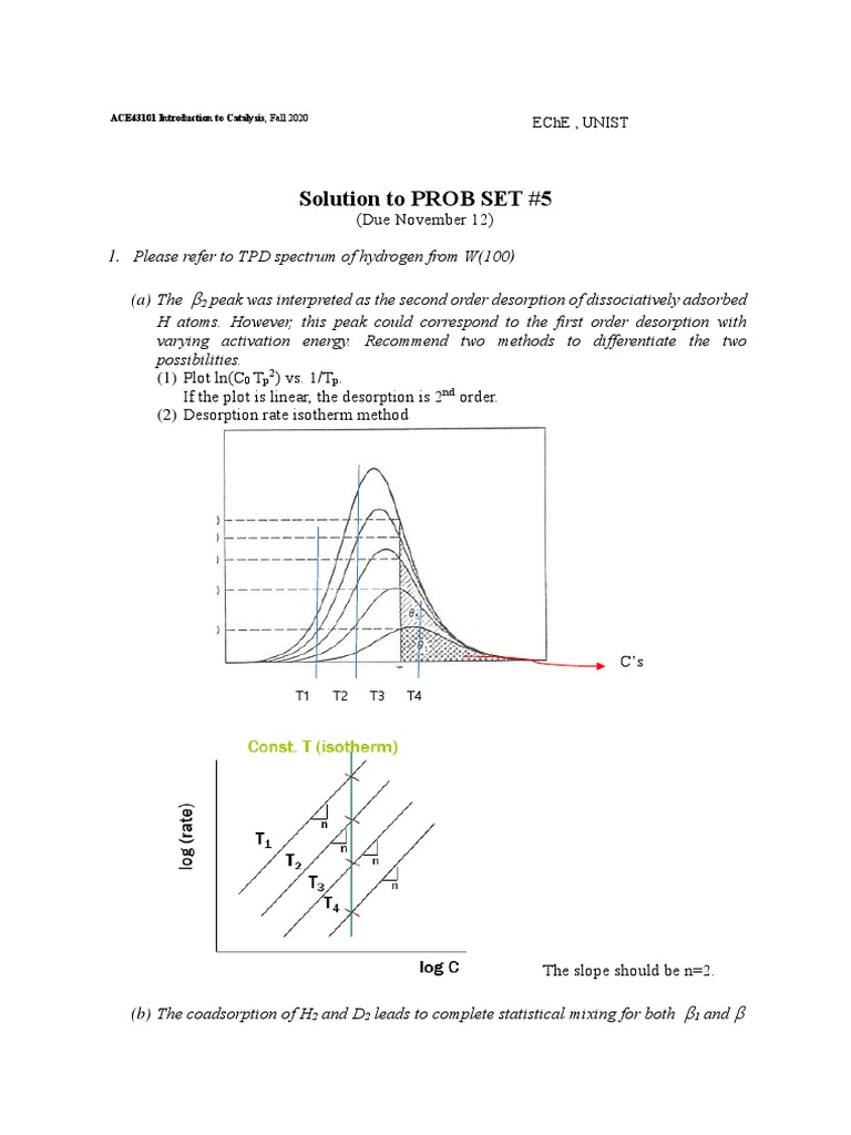 Problem Set 5 Solution | PDF | Adsorption | Chemical Product Engineering