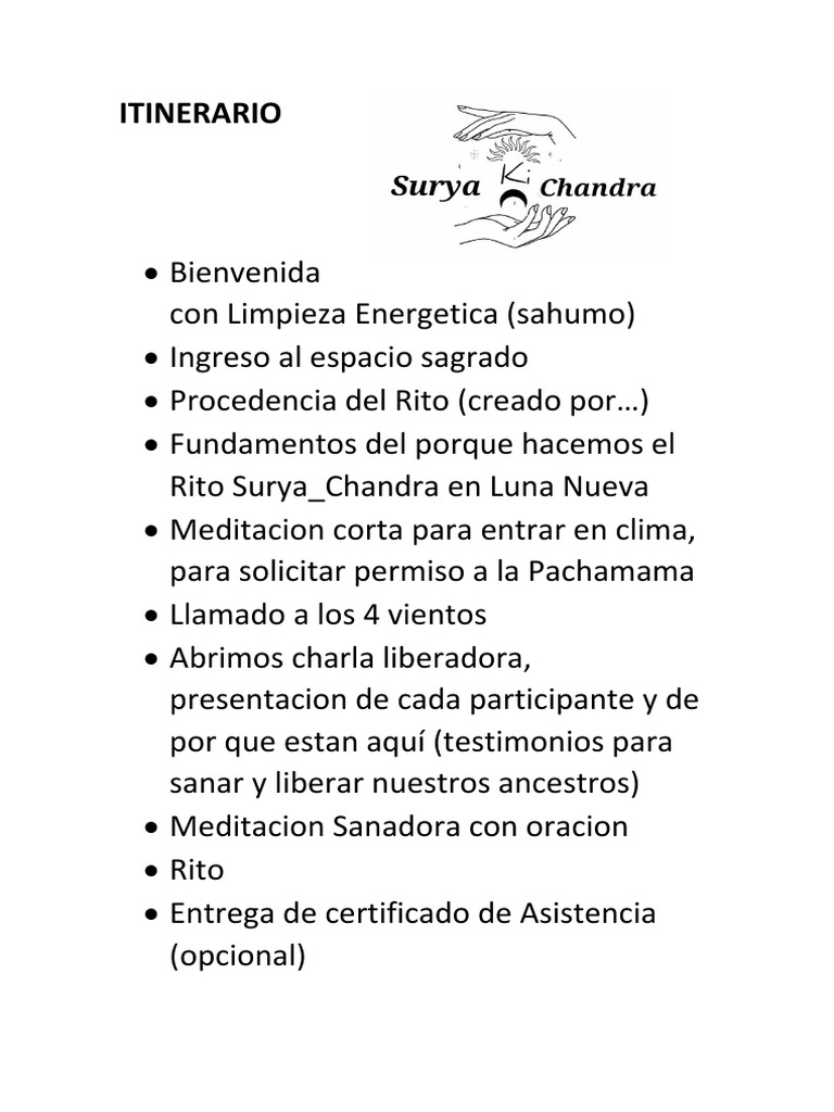 Taller Luna Nueva (Rito) | PDF | Oración | Amor