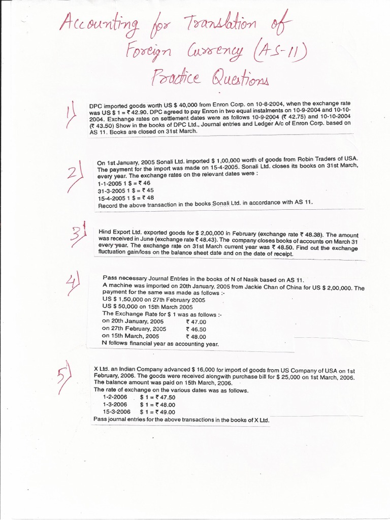 Accounting For Translation of Foreign Currency | PDF