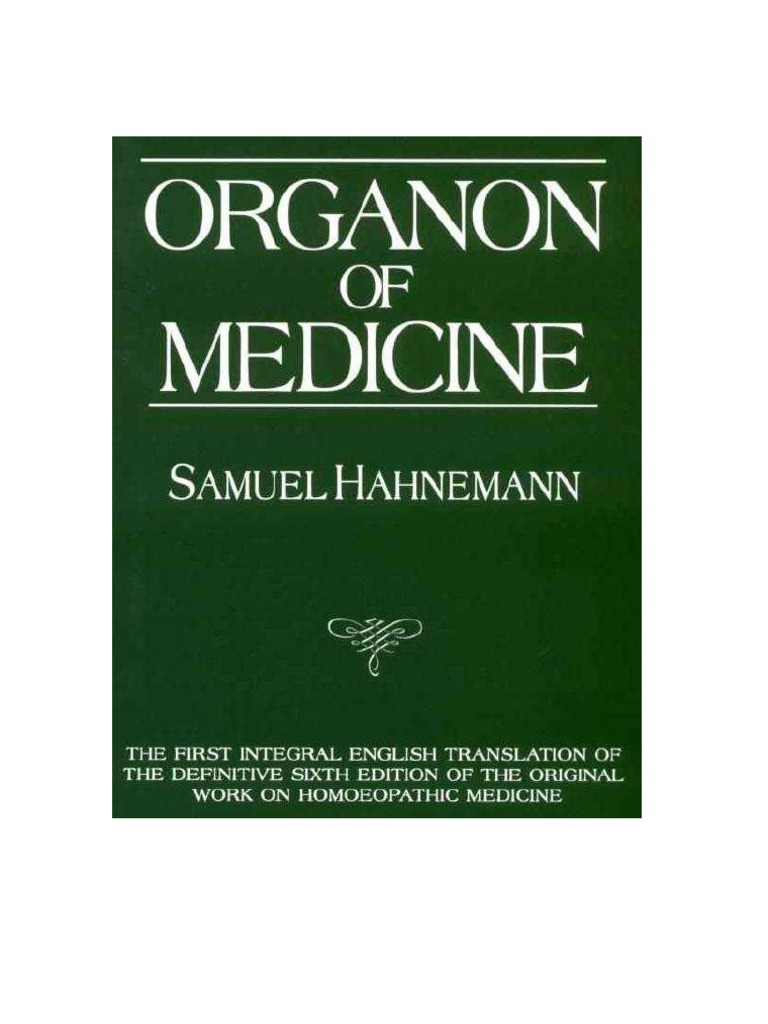 58094798 Organon of Medicine Samuel Hahnemann | Homeopathy | Smallpox