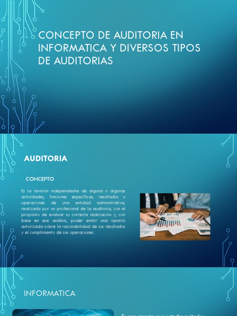 01 Concepto de Auditoria en Informática y Diversos Tipos | PDF ...