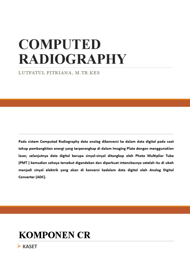 Computed Radiography | PDF