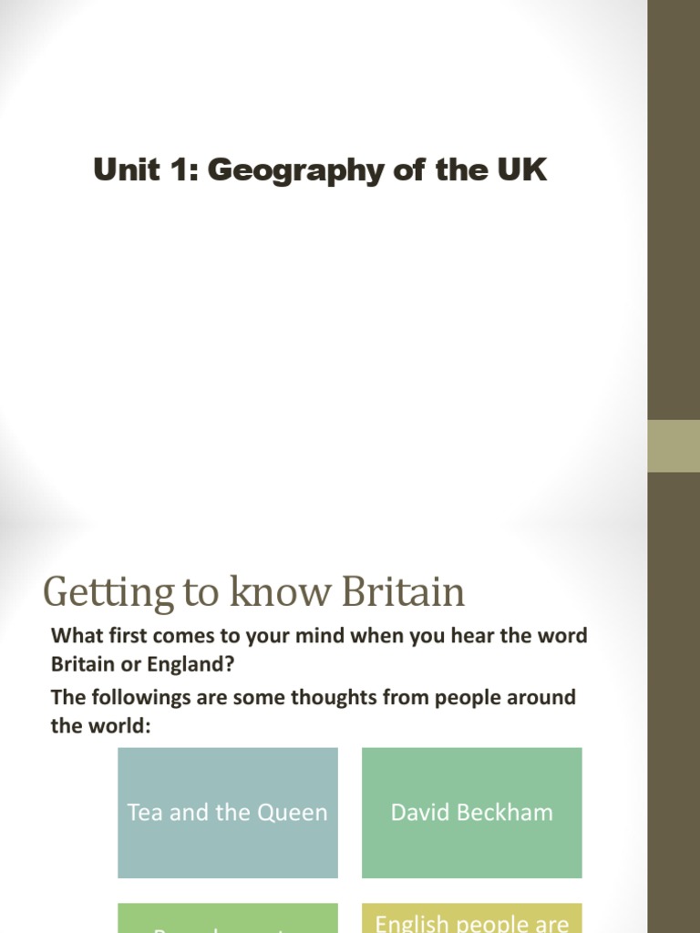 Unit 1 Geography of UK | PDF | United Kingdom | Great Britain