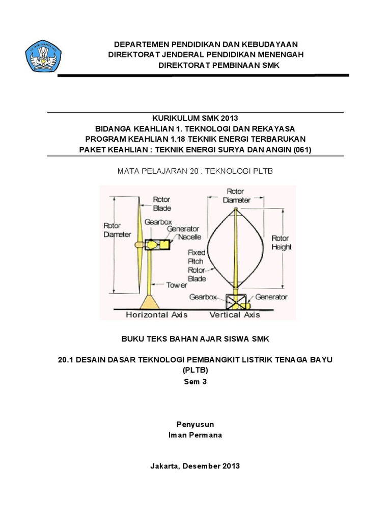 MODUL SISWA Tek PLTB Kelas XI | PDF | Teknologi & Rekayasa