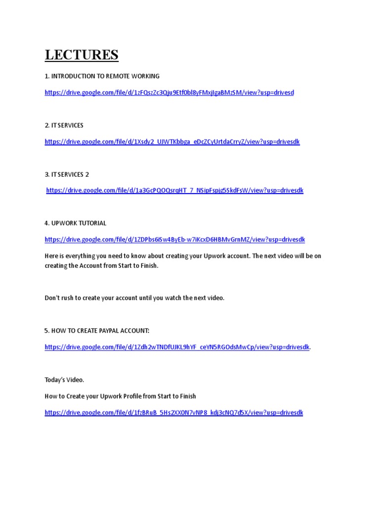 Upwork Training Note | PDF | Technical Support | Freelancer