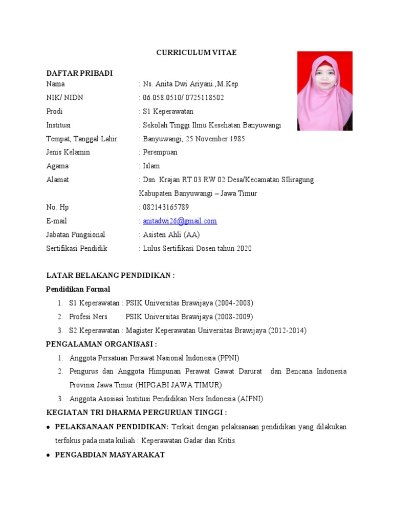 Curriculum Vitae Anita | PDF