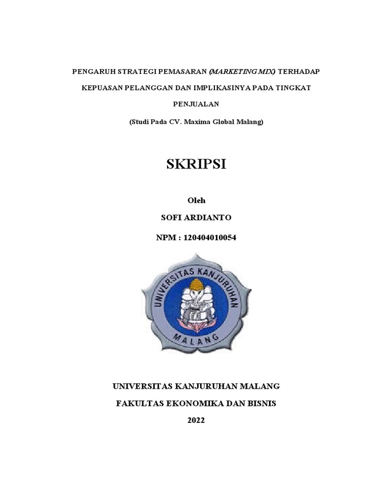 Skripsi Sofi Ardianto | PDF | Karier & Perkembangan | Bisnis