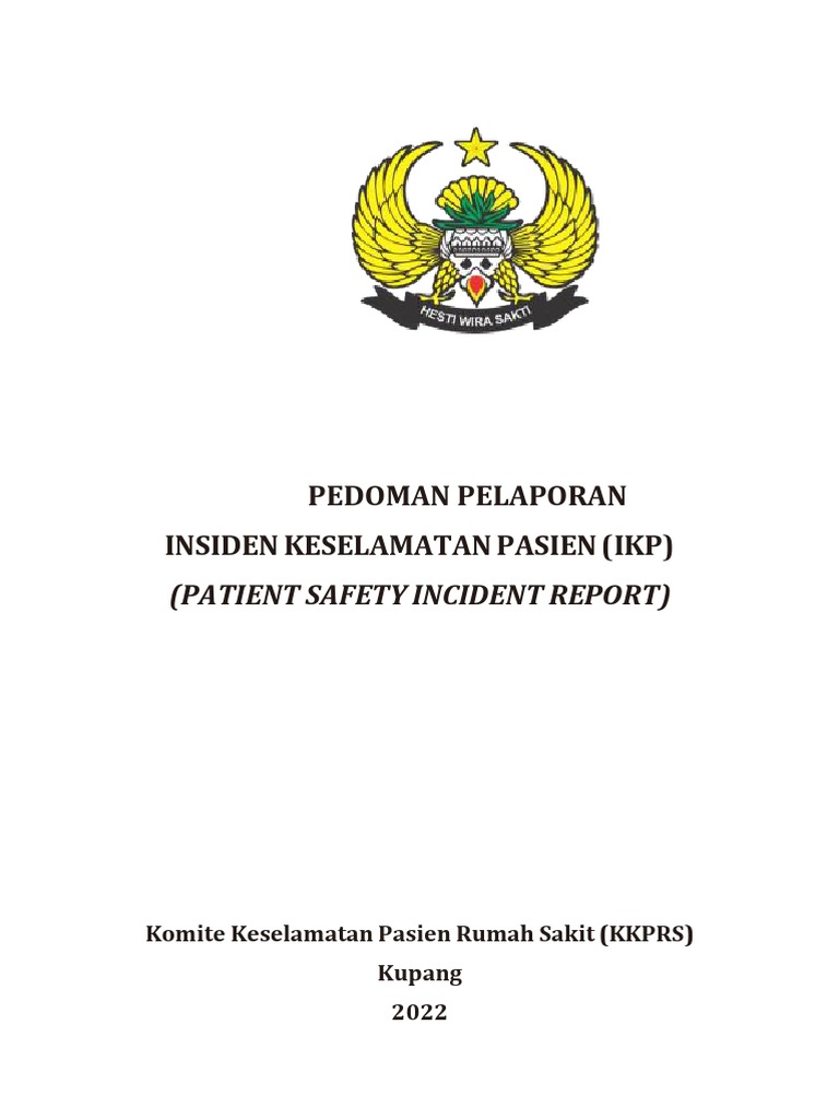 Pedoman Pelaporan Insiden Keselamatan Pasien | PDF