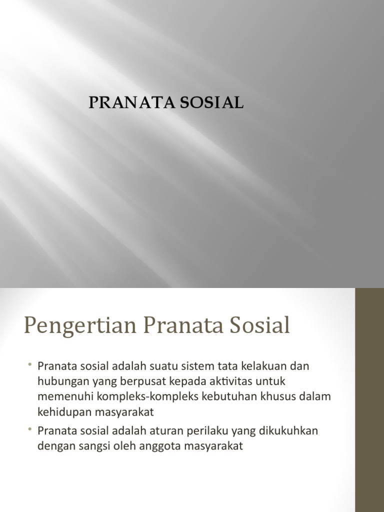 Pranata Sosial | PDF