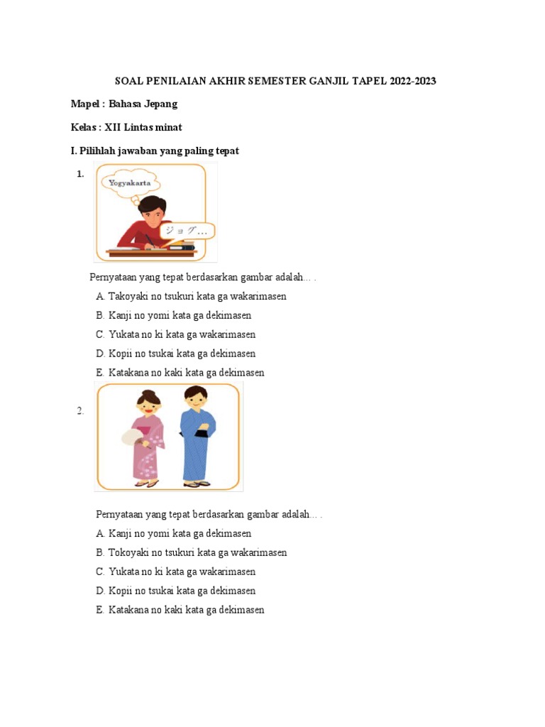 Soal Pas Ganjil 22-23 Xii Lintas | PDF