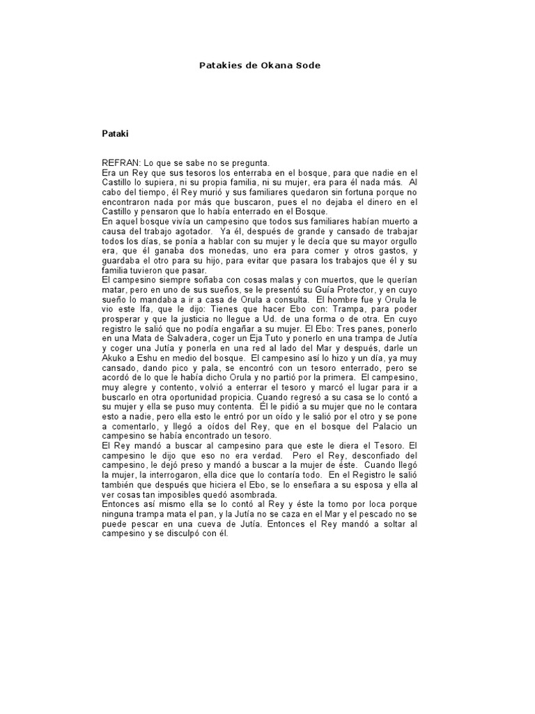 Patakies Okana Sode | PDF