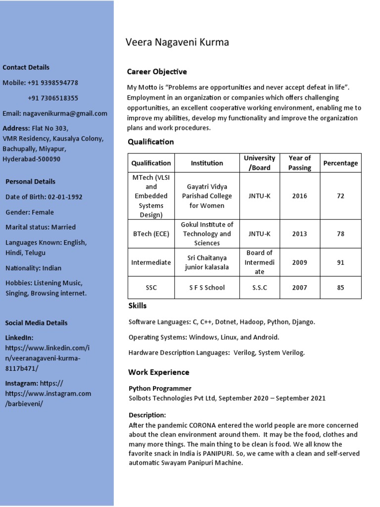 Python Resume | PDF | Application Software | Mobile Phones