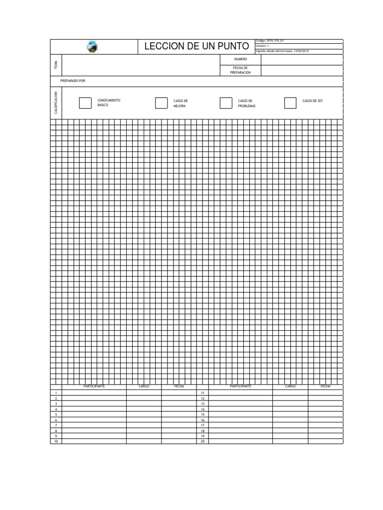 Formato Leccion de Punto | PDF