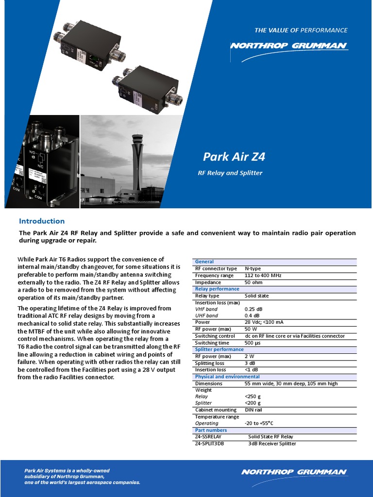 Park Air Z4 Relay and Splitter | PDF | Relay | Radio