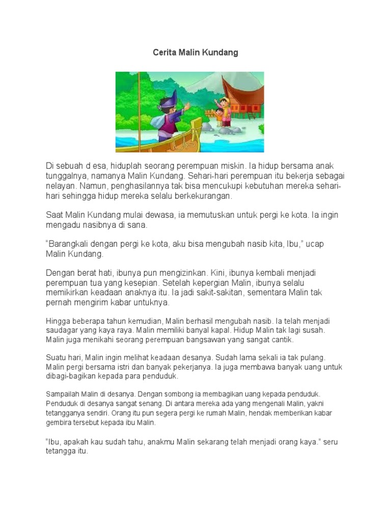Cerita Malin Kundang | PDF
