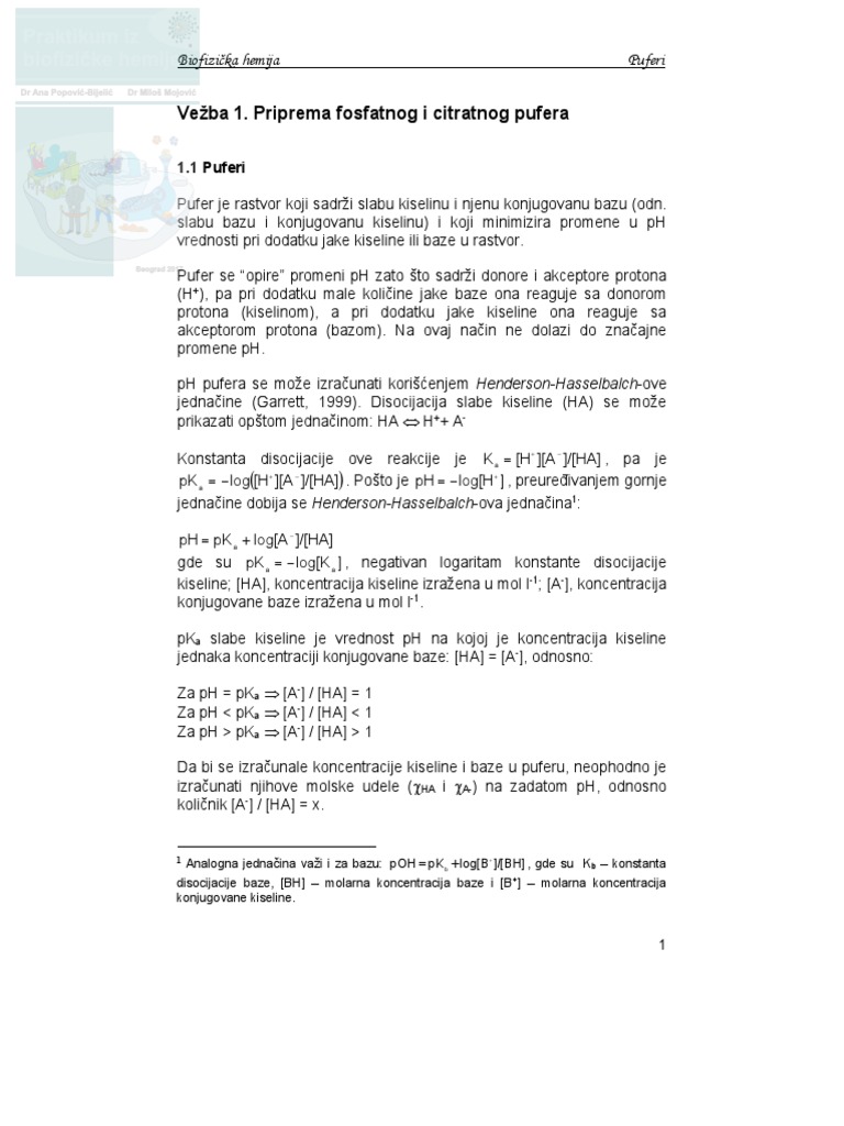 Priprema Pufera | PDF