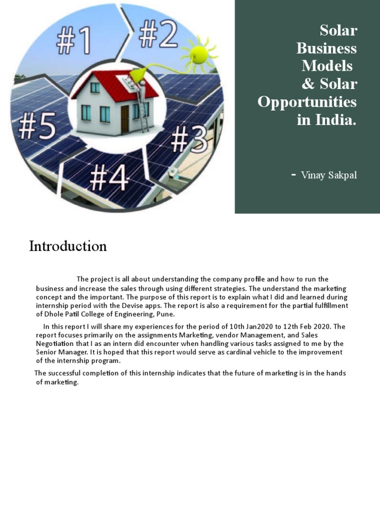 Solar Business Models in India | PDF | Solar Power | Solar Energy